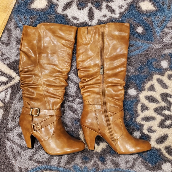 Jessica Cline | Shoes | Nib Jessica Cline Caramel Brown Boots Nib ...